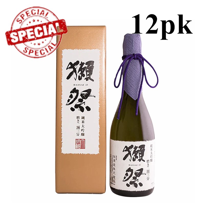 Dassai 23 720ml Junmai Daiginjo Sake 12pk - 獭祭 Gift Pack - Full Case Deal